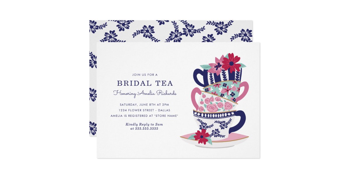 Bridal Shower Tea Cups Invitation | Zazzle.com