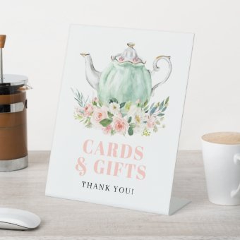 Bridal Shower Tea Party Cards & Gifts Sign | Zazzle