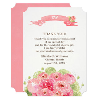Bridal Shower Thank You Notes Invitations & Announcements | Zazzle