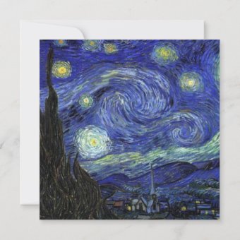 Bridal Shower,Vincent van Gogh, Starry Night Invitation | Zazzle