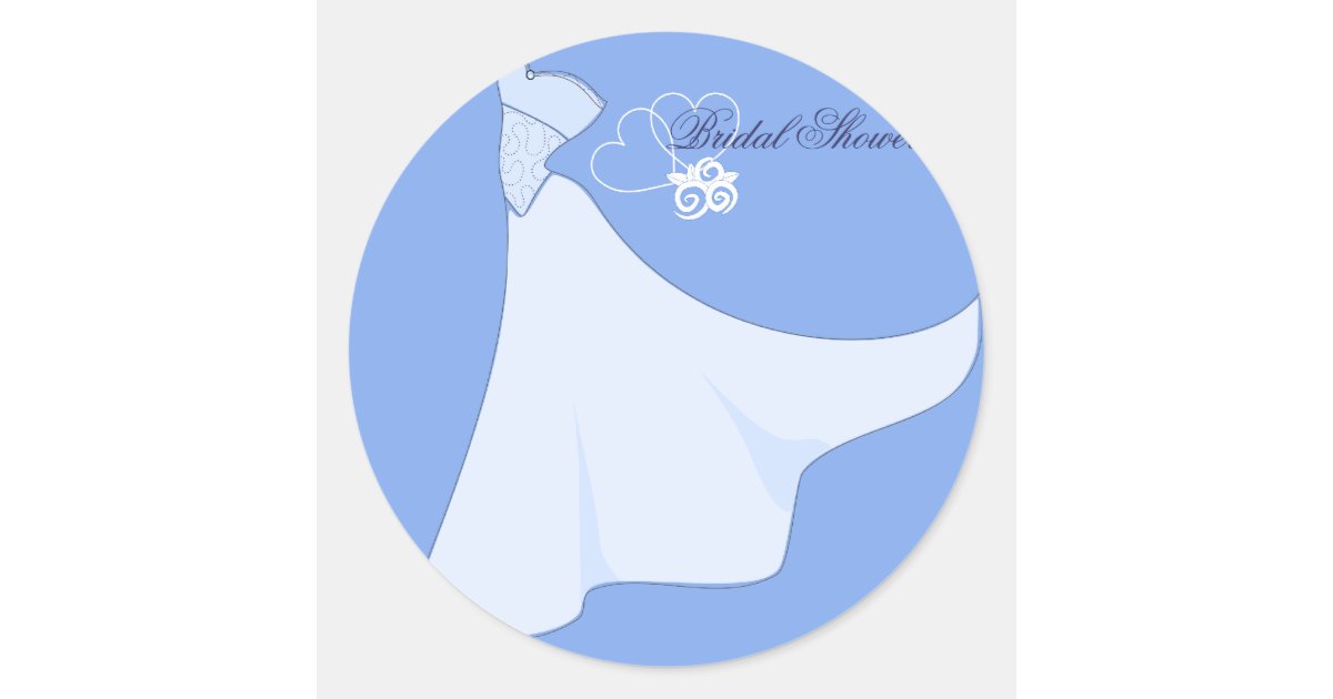 Bridal Shower Wedding Dress Sticker | Zazzle