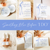 Bridal Shower Welcome Sign Blue Bow Something Blue | Zazzle