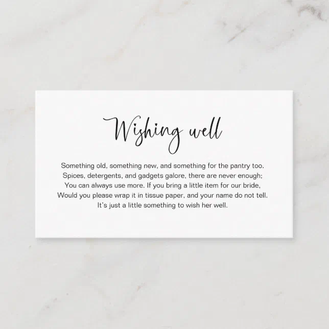 Bridal Shower Wishing Well Insert | Zazzle