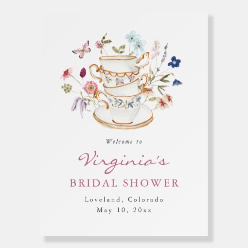 Bridal Tea Welcome Sign | Zazzle