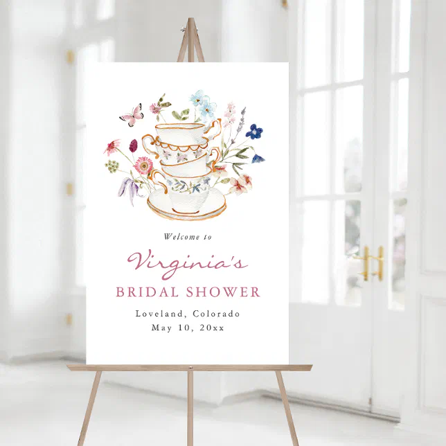Bridal Tea Welcome Sign | Zazzle