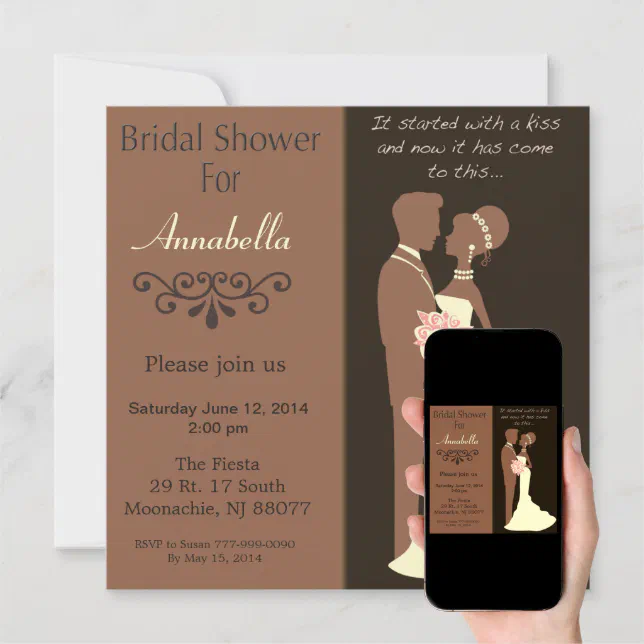 Bride And Groom Bridal Shower Invitation | Zazzle