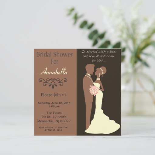 Bride And Groom Bridal Shower Invitation | Zazzle