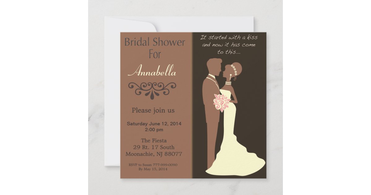 Bride And Groom Bridal Shower Invitation | Zazzle