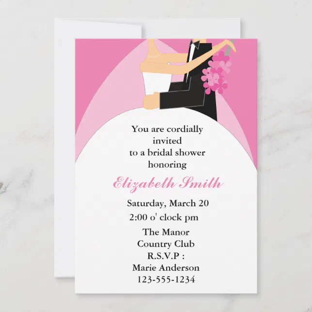 Bride and Groom Bridal Shower Invitations | Zazzle