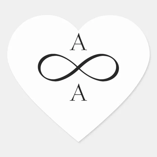 Bride and Groom Forever Infinity Heart Sticker | Zazzle