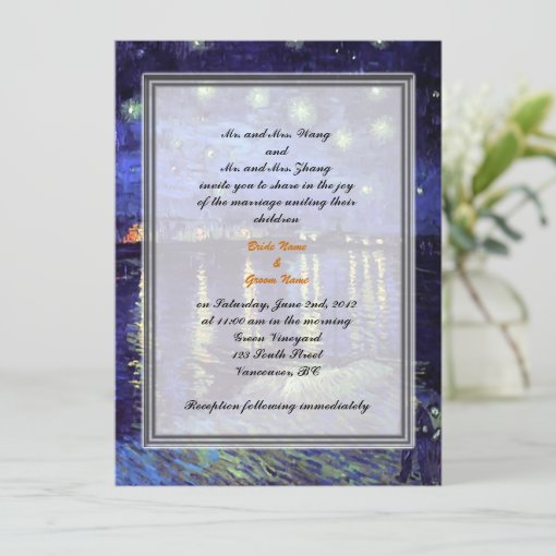 Bride and groom parents' wedding invitation | Zazzle