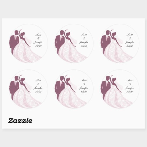 Bride and Groom Sticker | Zazzle