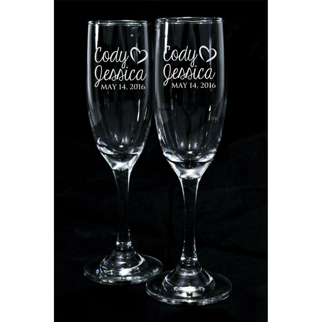 Bride and Groom Toasting Glasses Set of 2 | Zazzle