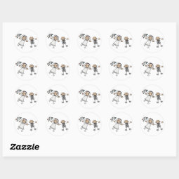 Bride and Groom Wedding Stickers | Zazzle