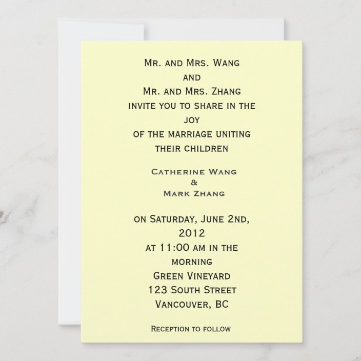 bride and groom's parents wedding invitation | Zazzle.com