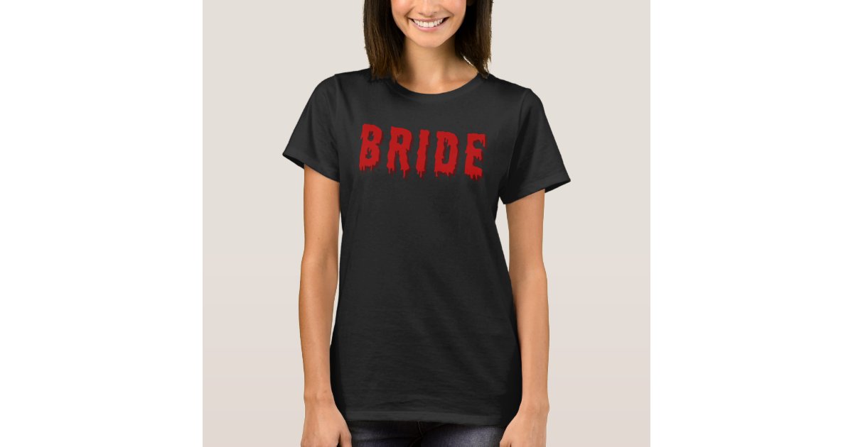 Bride bachelorette party emo goth horror shirt | Zazzle