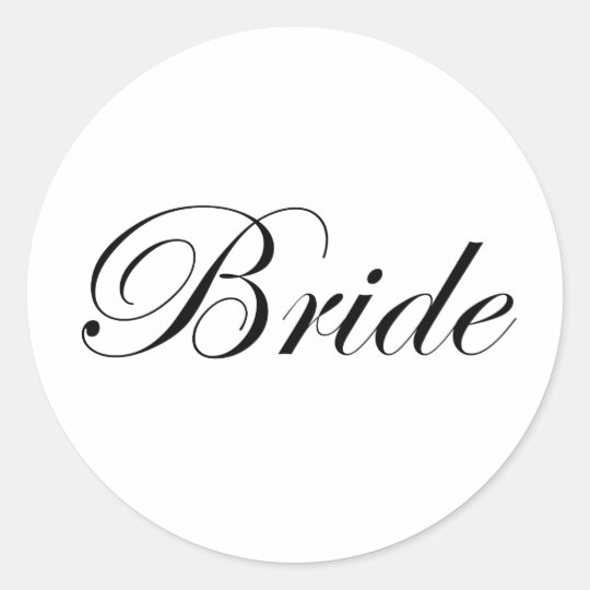 Bride Classic Round Sticker | Zazzle.com