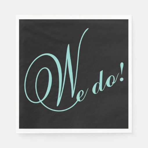 BRIDE & CO The Happy Couple We Do Party Napkins | Zazzle