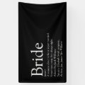 Bride Definition Bridal Shower Black And White Banner | Zazzle