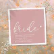 Bride Definition Bridal Shower Blush Pink Script Napkins | Zazzle