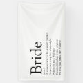 Bride Definition Bridal Shower Wedding Banner | Zazzle