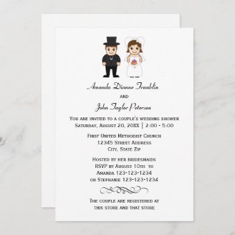 Bride & Groom - Couple's Shower Invitation | Zazzle