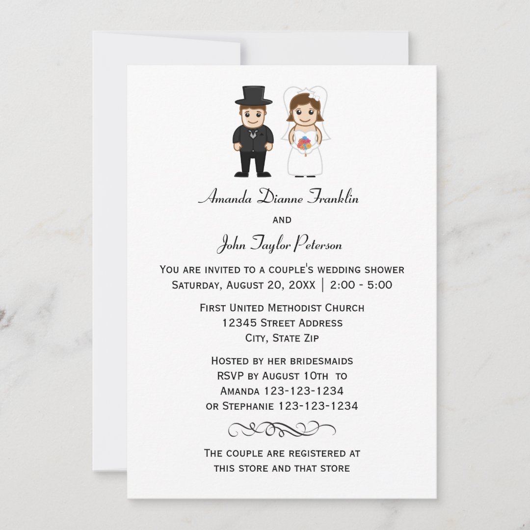 Bride & Groom - Couple's Shower Invitation | Zazzle