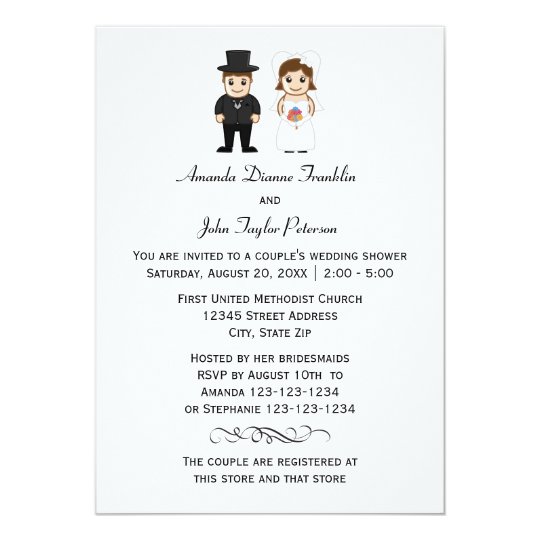 Bride & Groom - Couple's Shower Invitation | Zazzle.com