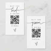 Bride & Groom Drink Card Scan QR Code Wedding G400 | Zazzle