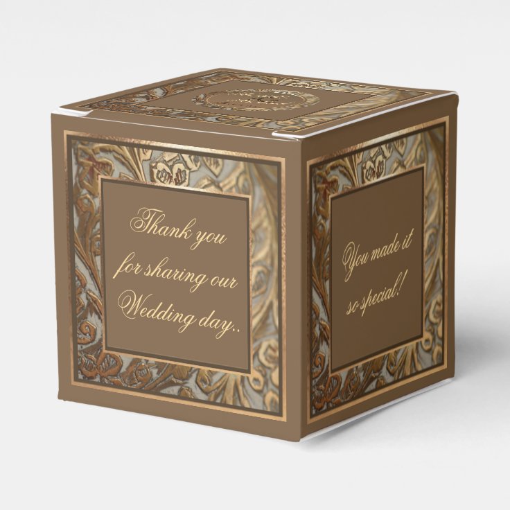 Bride & Groom Favor Box For Special Wedding Guests | Zazzle