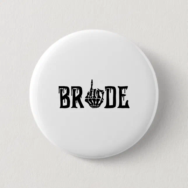 Bride Groom Skeleton Hand Halloween Wedding Bachel Button | Zazzle
