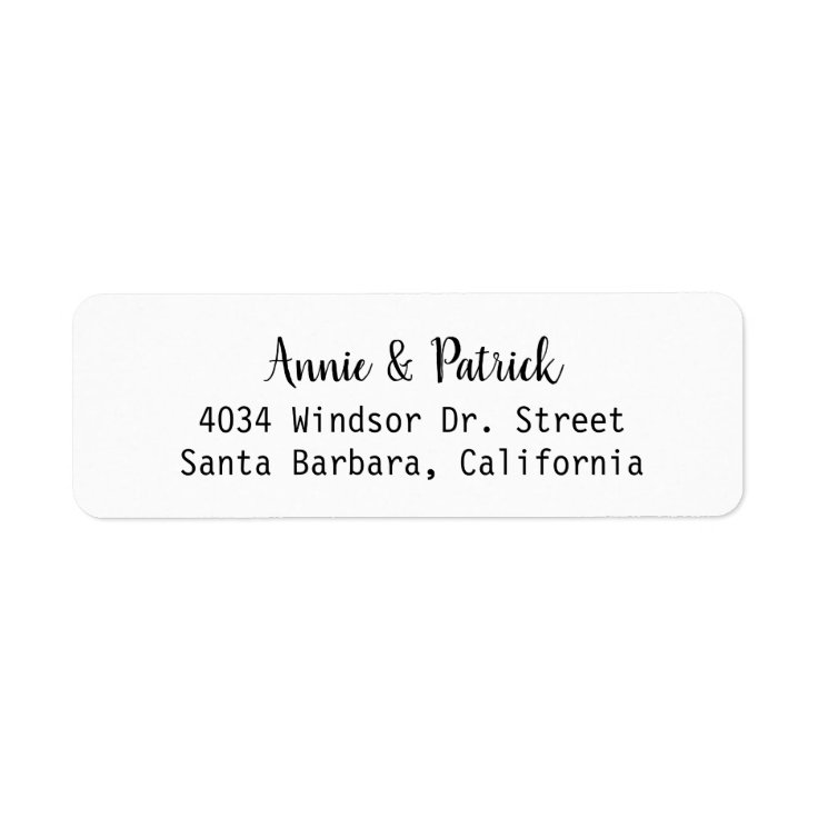 bride & groom wedding return address label | Zazzle