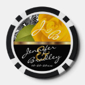 Bride & Groom Yellow Rose Wedding Design Poker Chips | Zazzle