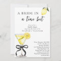 Bride In Tini Bit Lemon Drop Martini Bridal Shower Invitation | Zazzle