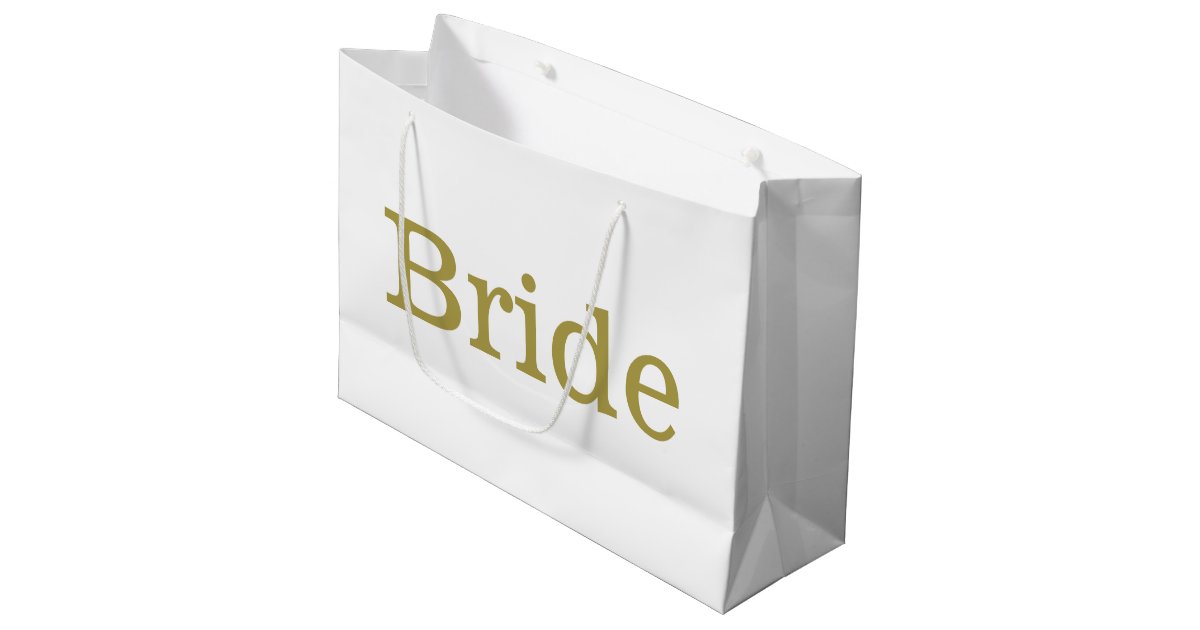 Bride Large Gift Bag | Zazzle