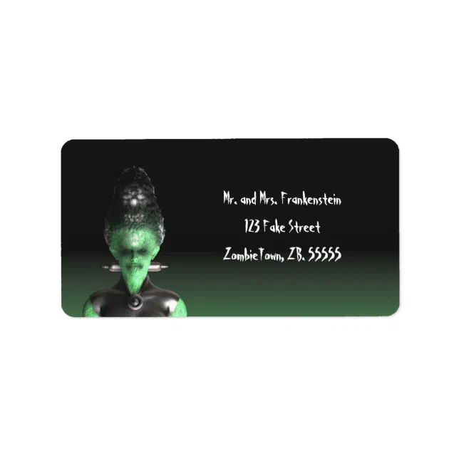 Bride of Frankenstein - Halloween Labels | Zazzle