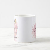 bride squad blush wedding robes monogram coffee mug | Zazzle