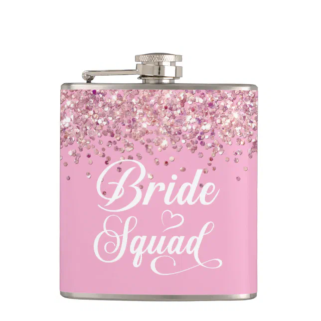Bride Squad Vinyl Wrapped Flask | Zazzle
