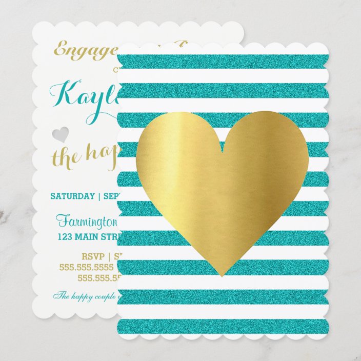 Bride Summer Lovin Teal Blue Soiree Lawn Party Invitation | Zazzle.com