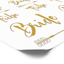 Bride team Bride- Bride tribe- Arrow- gold Temporary Tattoos | Zazzle