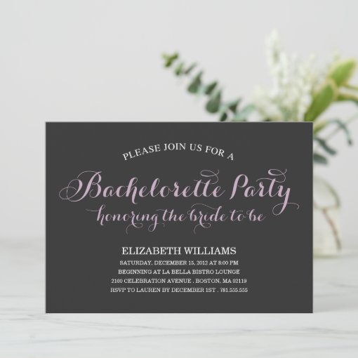 BRIDE TO BE | BACHELORETTE PARTY INVITATION | Zazzle