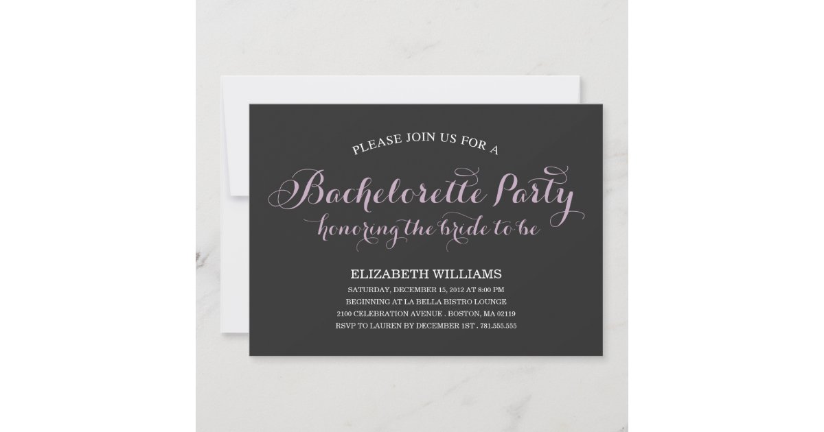 BRIDE TO BE | BACHELORETTE PARTY INVITATION | Zazzle