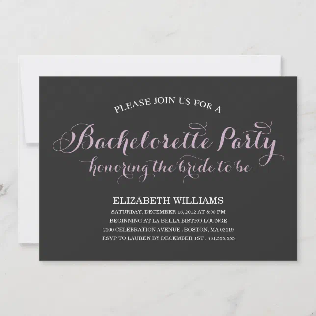 BRIDE TO BE | BACHELORETTE PARTY INVITATION | Zazzle