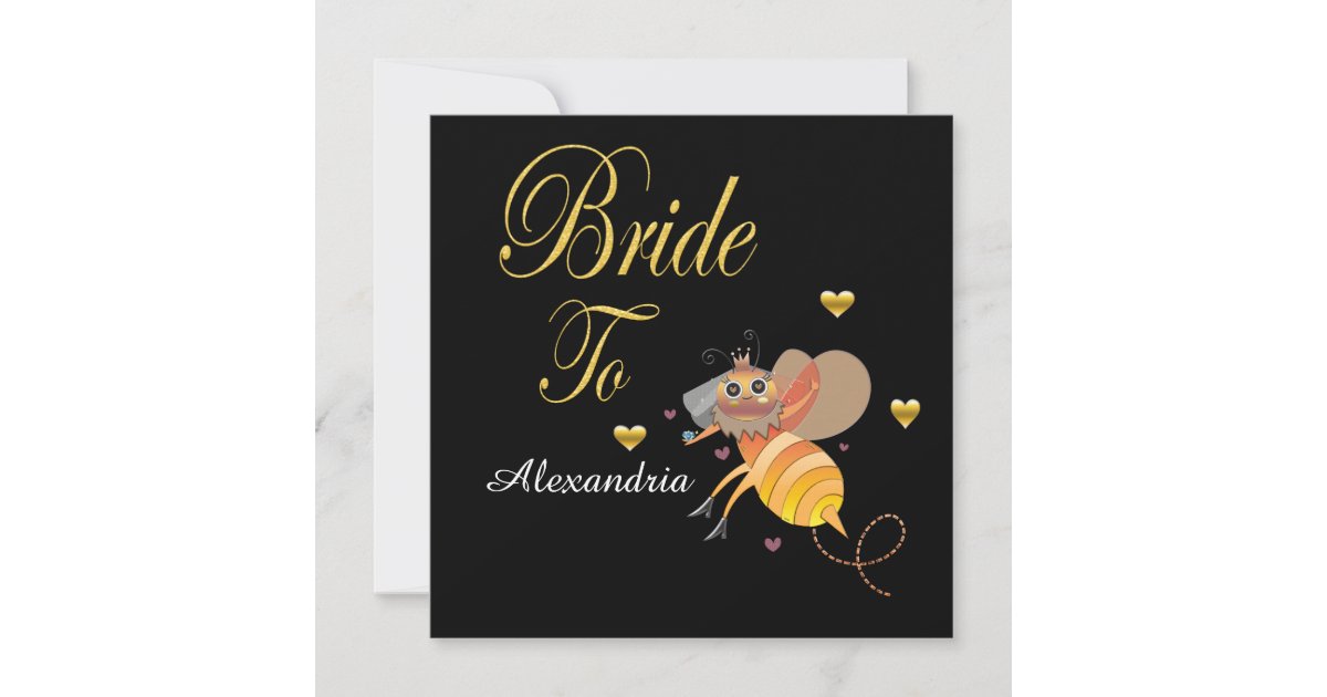 Bride To Be Bridal Personalize Flat Card | Zazzle