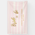 Bride to Be Pink Stripes Boho Chic Bridal Shower Banner | Zazzle