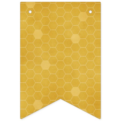 Bride To Bee - Honeycomb-extra bees Bunting Flags | Zazzle