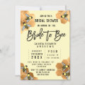 Bride to Bee Quote Gold Honeycomb Bridal Shower Magnetic Invitation ...