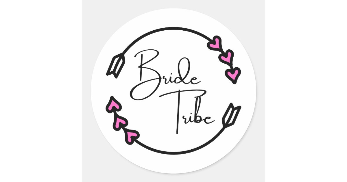 Bride Tribe Circle Stickers | Zazzle