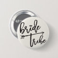 Bride Tribe Diamond Brush Bridal Party Wedding Pinback Button | Zazzle
