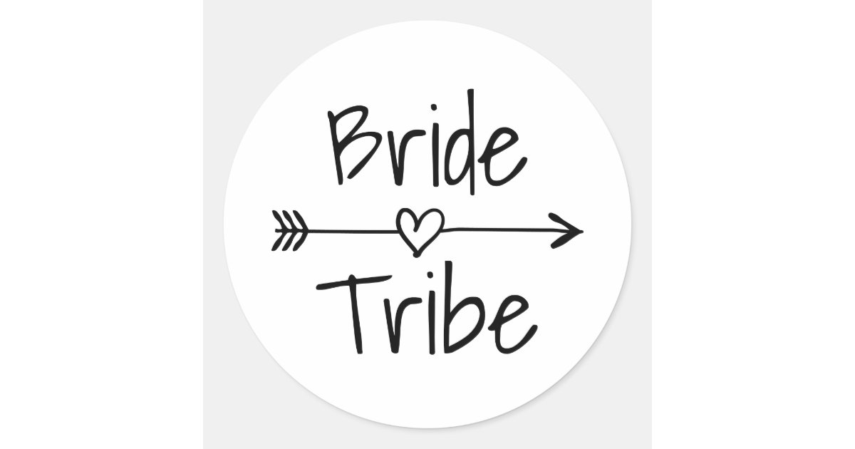Bride Tribe wedding party favor stickers and seals | Zazzle